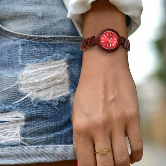 Accessories | New Womans Luxury Genuine Red Sandalwood Watch | Poshmark